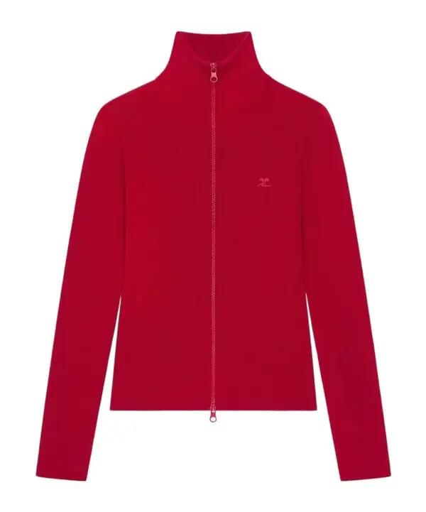 COURREGES Courrèges Zip-up Knitted Sweater
