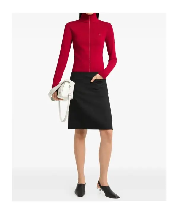 COURREGES Courrèges Zip-up Knitted Sweater