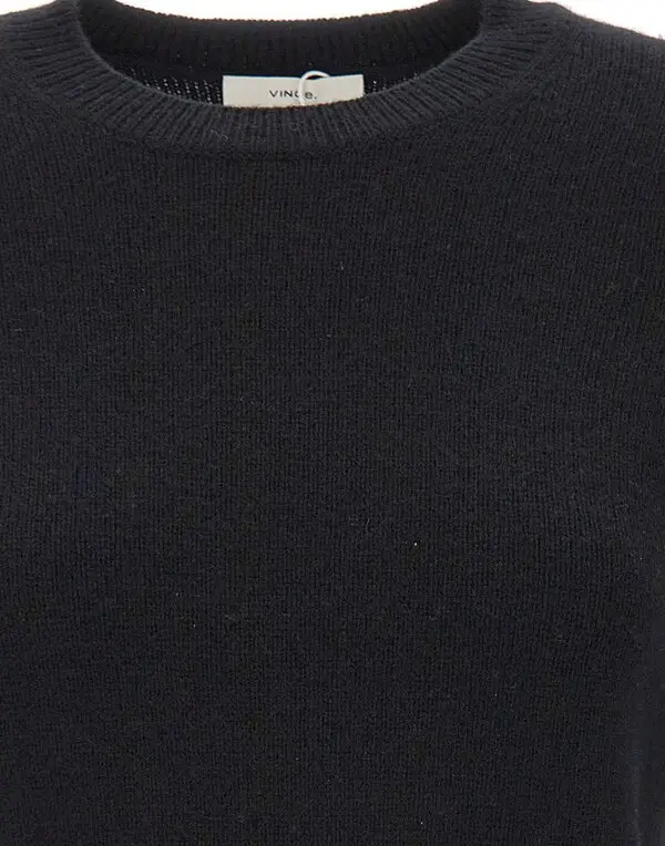 Vince Ribbed Short Sleeve Knit Sweater