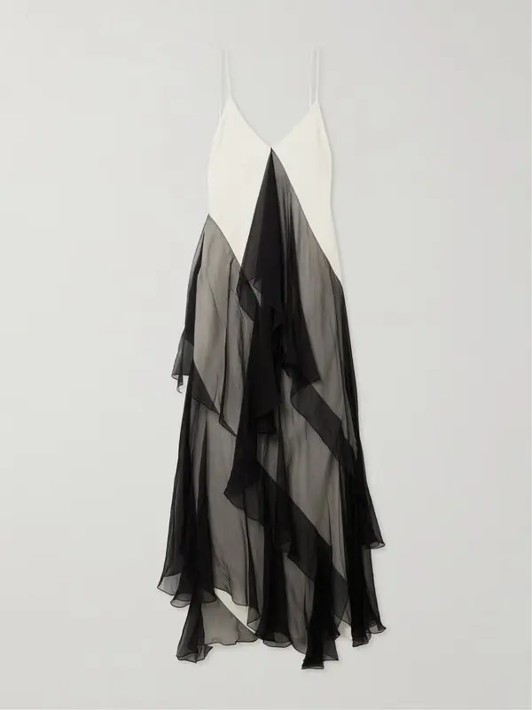 Sharon Wauchob Asymmetric Color-block Midi Dress