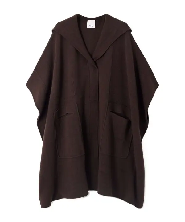 ALLUDE Hooded Wool And Cashmere-blend Cape - Black