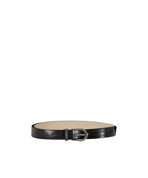 Brunello Cucinelli Logo Belt - Black