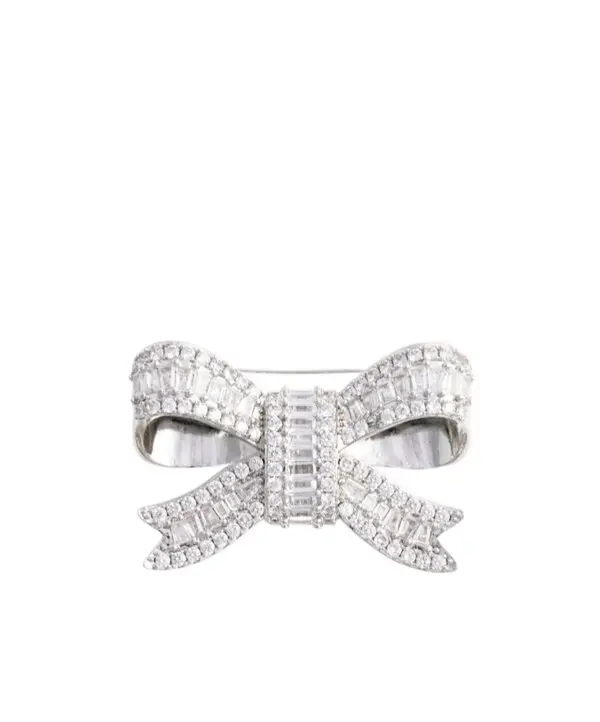 SELF-PORTRAIT Crystal Bow Brooch