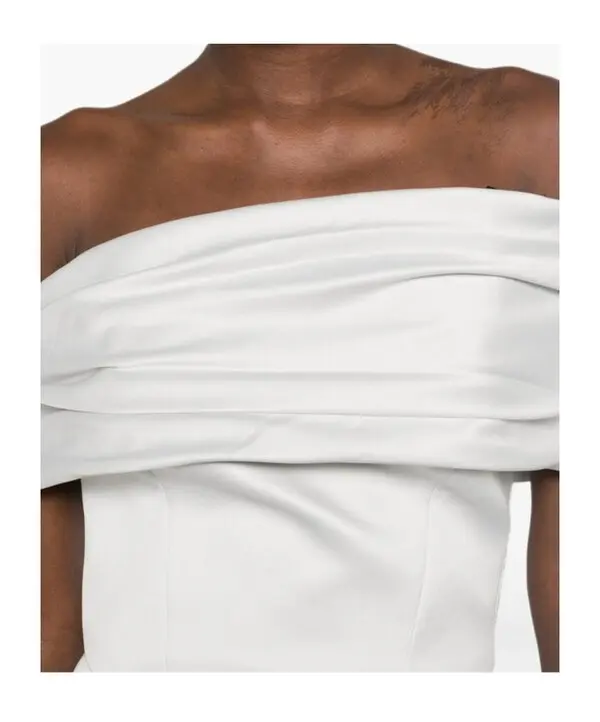 Solace Off-the-shoulder Draped Tube Dress - No