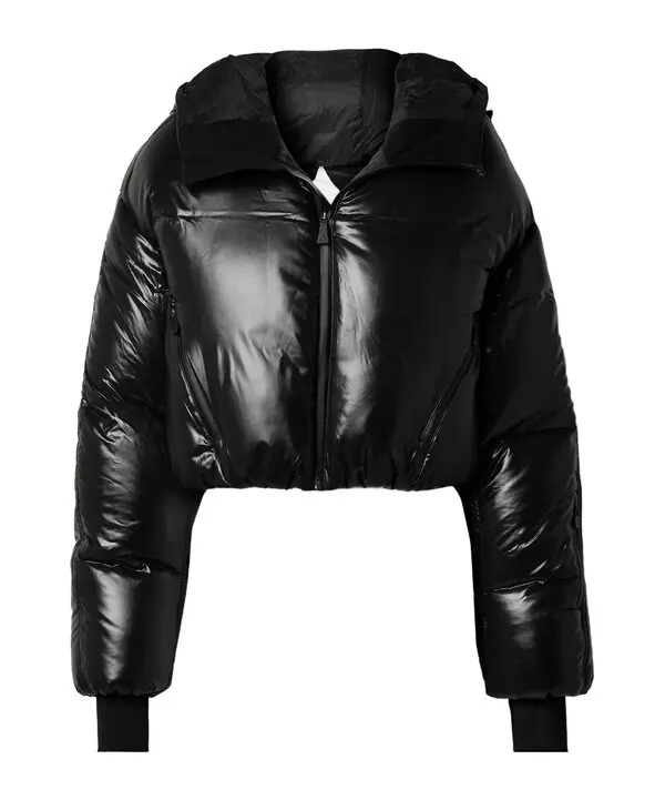 Aztech Mountain Daisy Nuke Cropped Quilted Glossed-shell Down Jacket