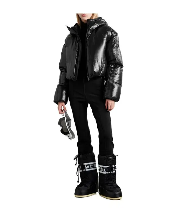 Aztech Mountain Daisy Nuke Cropped Quilted Glossed-shell Down Jacket