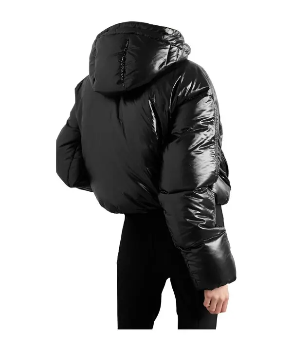 Aztech Mountain Daisy Nuke Cropped Quilted Glossed-shell Down Jacket