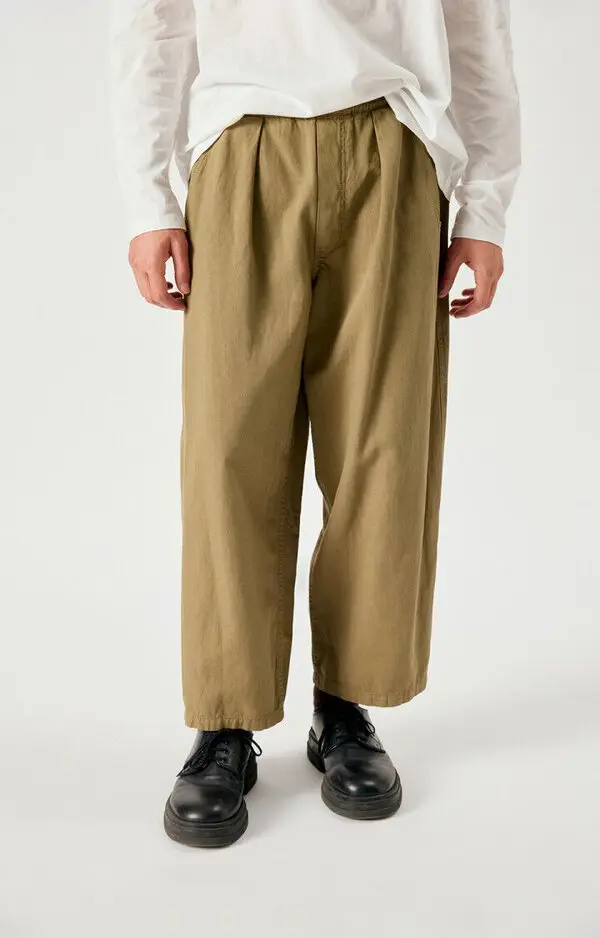 American Vintage Harem-style Casual Trousers With Elastic Waistband