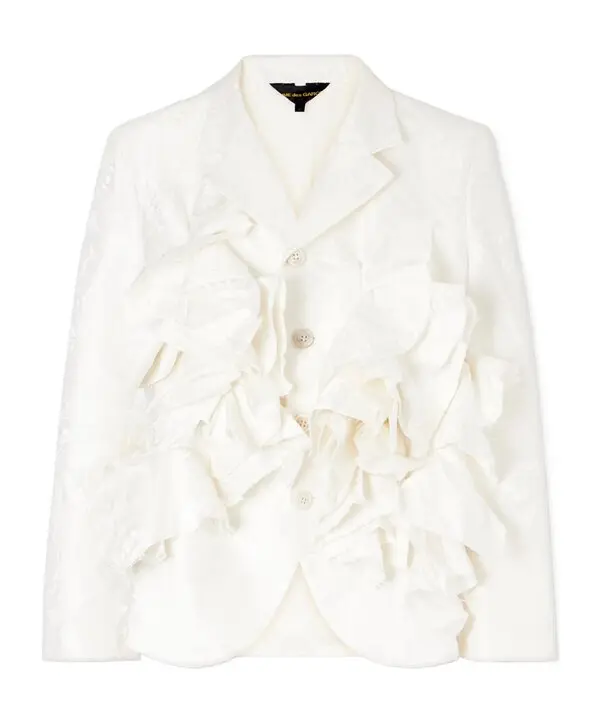 Comme Des Garçons Unique Lace-trim Jacket