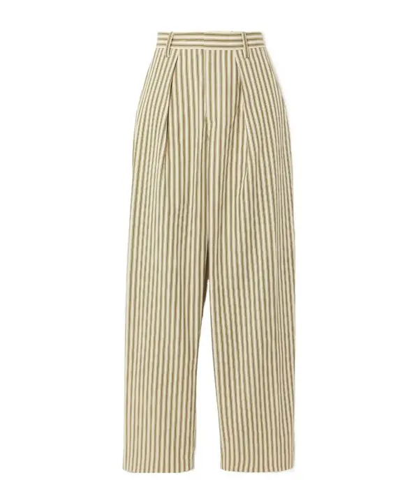Mara Hoffman Striped Straight-leg Pants - Nude