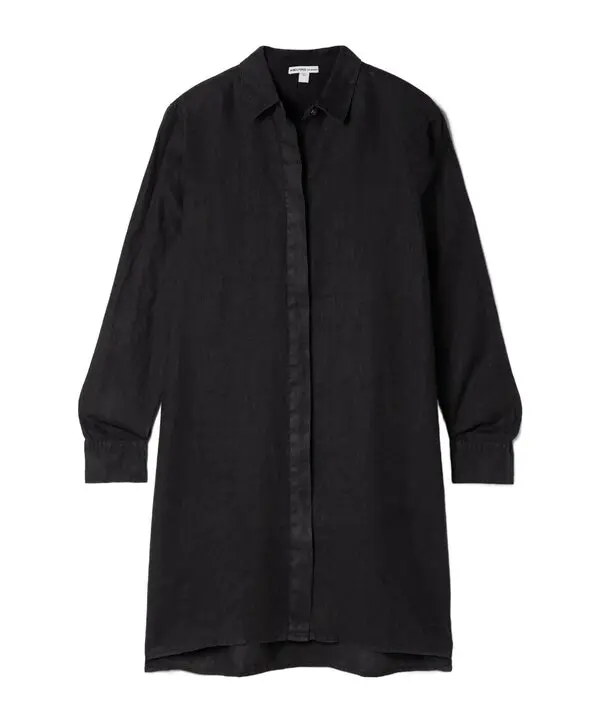 JAMES PERSE Linen Midi Shirt Dress