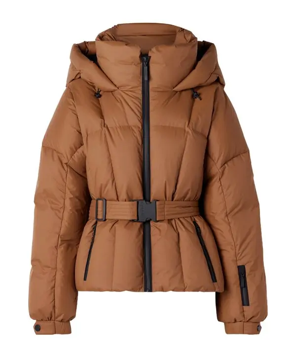 Cordova The Monterosa Belted Quilted Down Ski Jacket - Brown