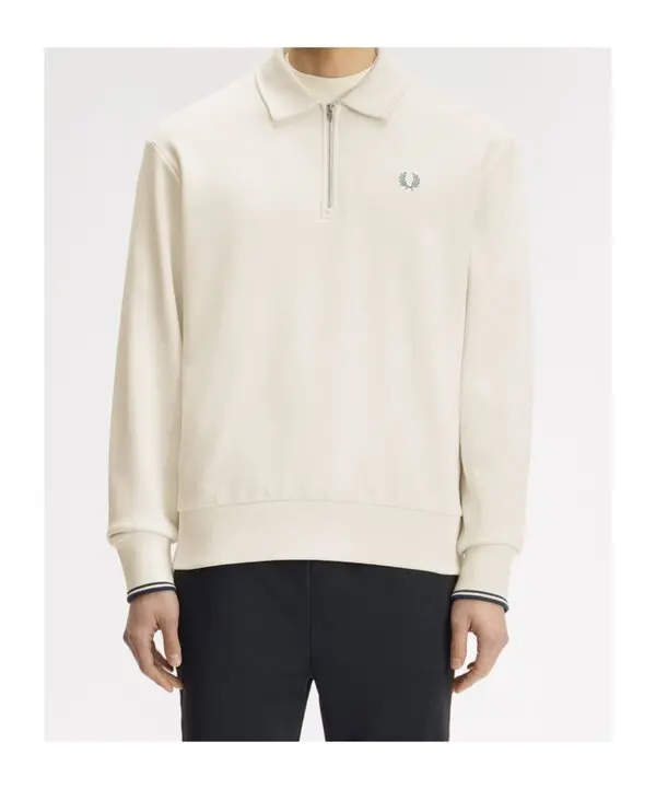 Fred Perry Half Zip Collared Sweatshirt