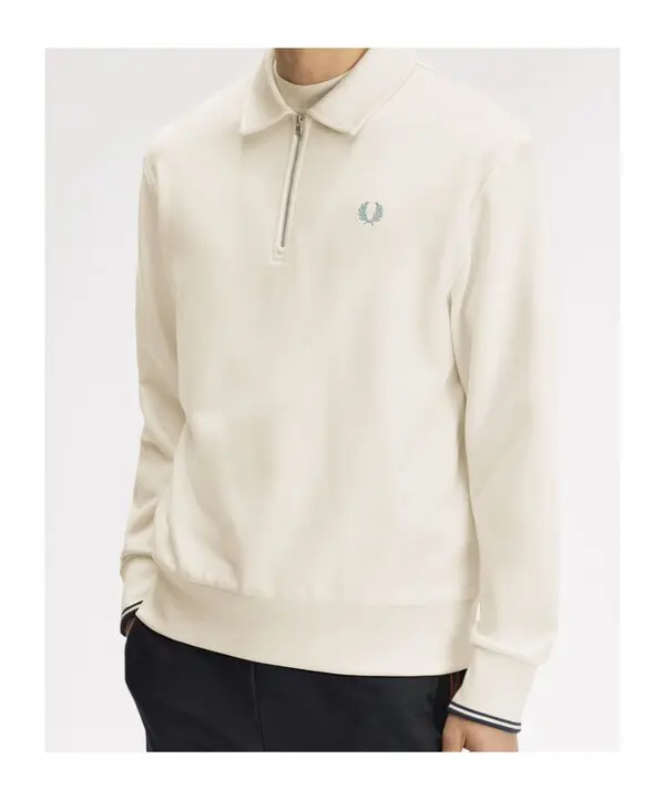 Fred Perry Half Zip Collared Sweatshirt