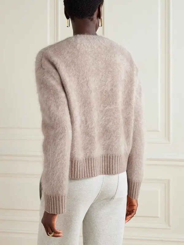 JAMES PERSE Brushed-cashmere Relaxed-fit Sweater