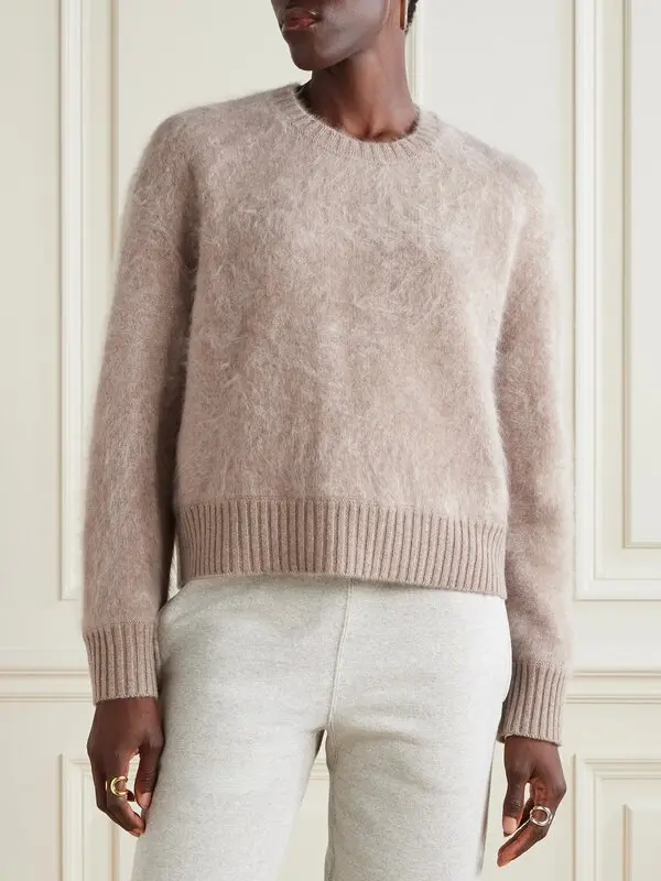 JAMES PERSE Brushed-cashmere Relaxed-fit Sweater