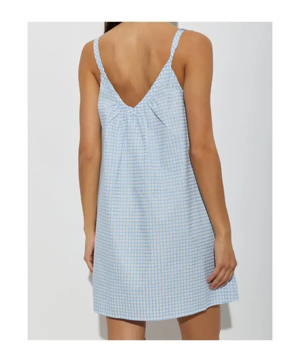 Posse Lila Gingham Mini Dress - Blue Plaid