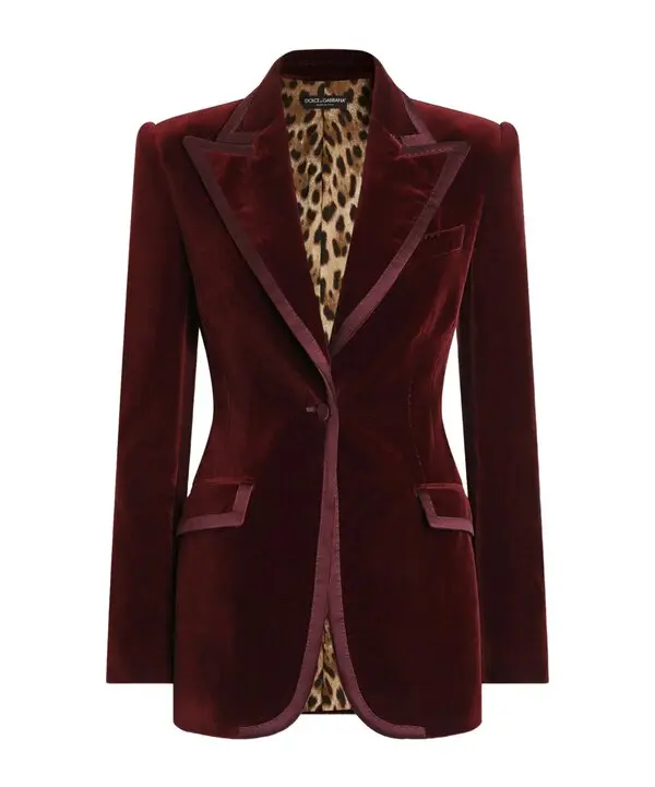 Dolce & Gabbana Single-breasted Velvet Blazer