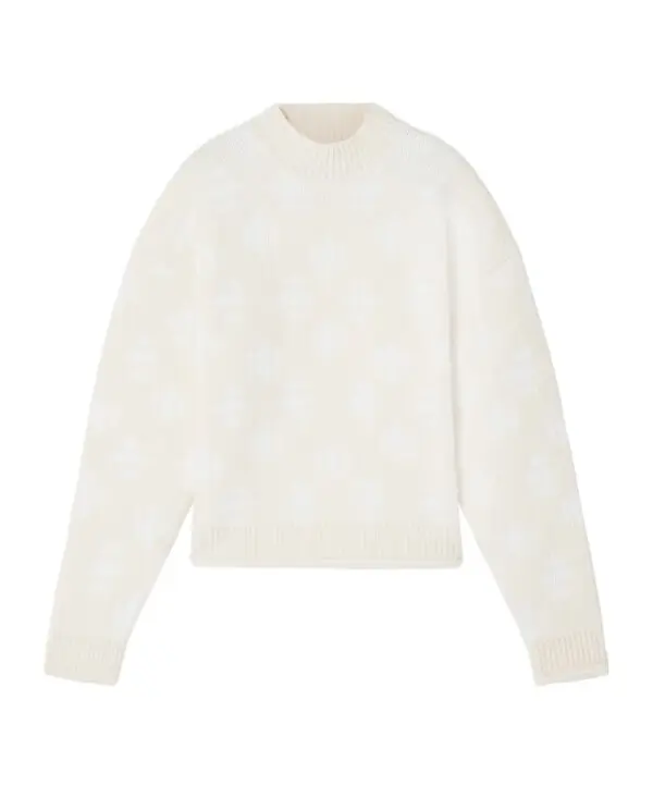 Aztech Mountain Snowflake Pattern Knit Sweater