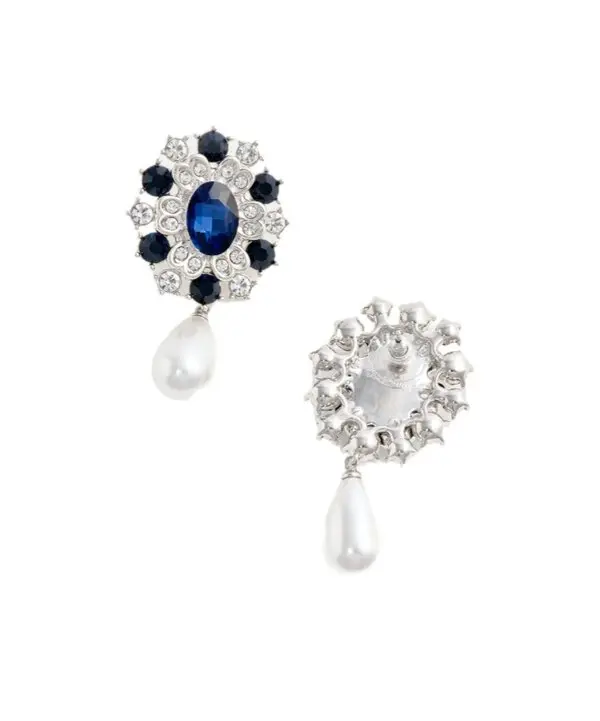 SELF-PORTRAIT Crystal Pearl Droplet Earring