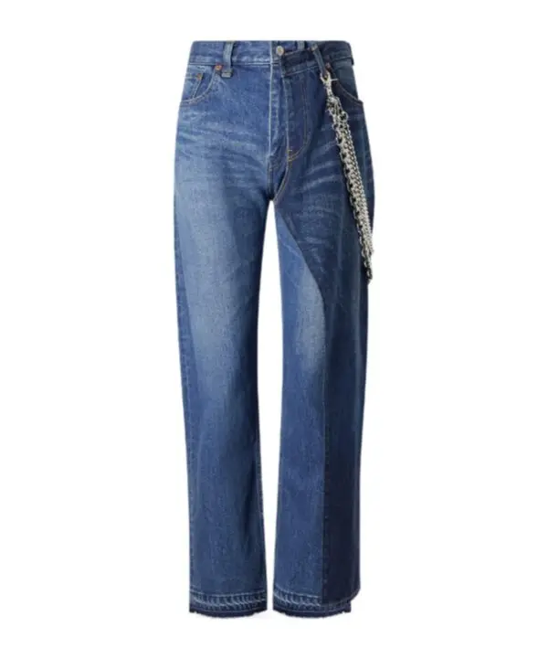 Junya Watanabe Embellished Paneled Straight-leg Jeans