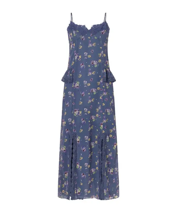 Anna Sui Lightweight Chiffon Floral Dress