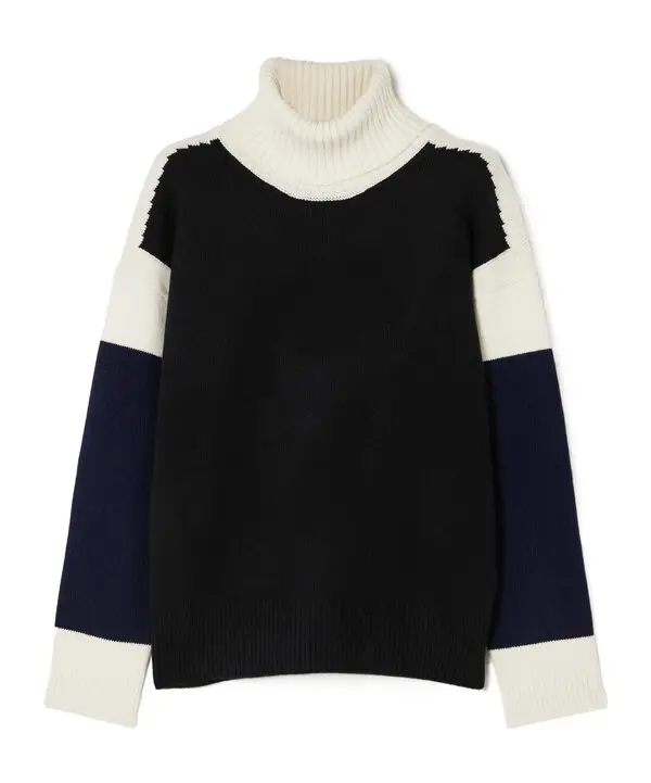 Aztech Mountain Bayer Color-block Wool-blend Turtleneck Sweater