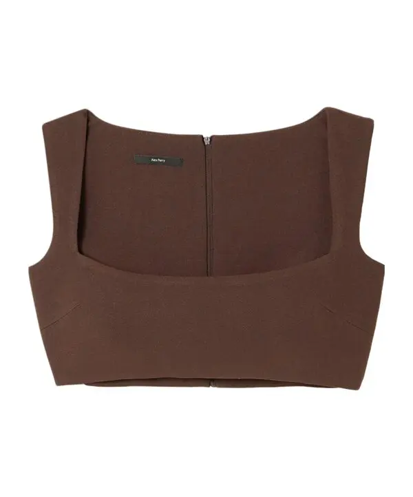 Alex Perry Crinkle Fabric Cropped Top
