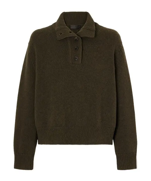 NILI LOTAN Renata" Wool Oversized Sweater With Button Detail
