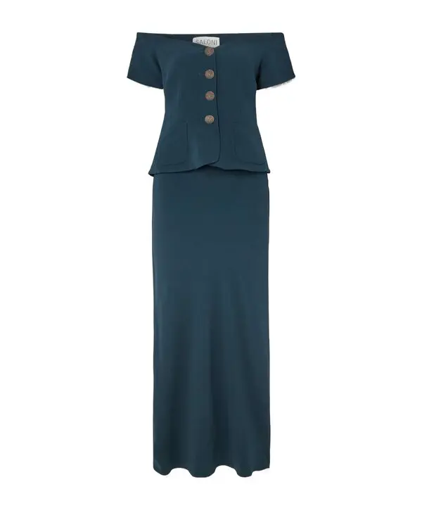Saloni Off-the-shoulder Mid-length Dress