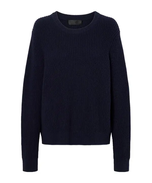 NILI LOTAN Classic Ribbed Crew Neck Sweater