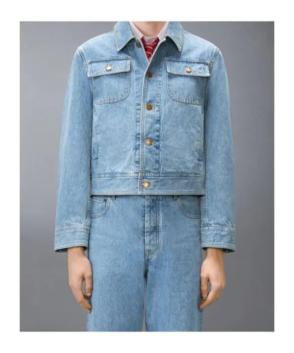 Thom Browne Selvedge Backstrap Denim Jacket
