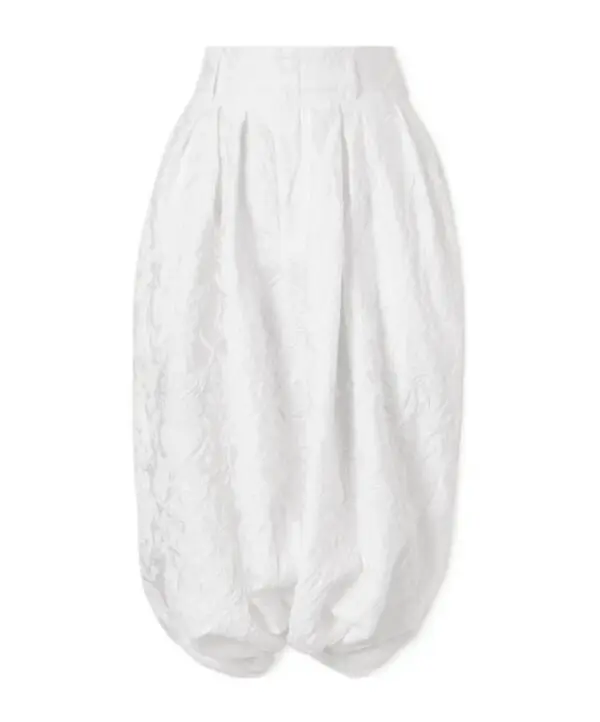 Comme Des Garçons Pleated Jacquard-knit Wide-leg Pants