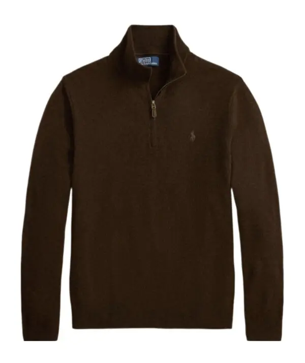 Polo Ralph Lauren Half-zip Knitted Pullover - Brown
