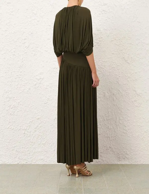 Zimmermann Valiant Caped Blouse - Moss