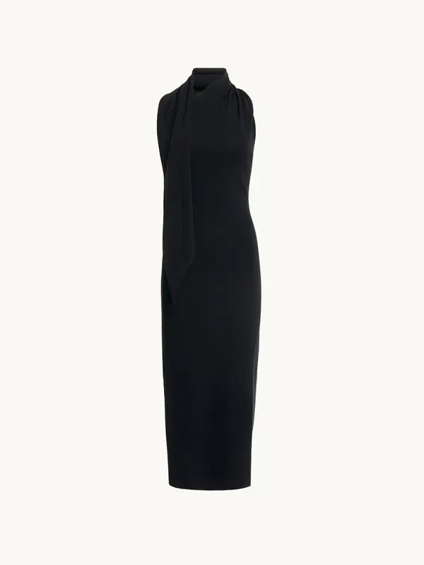 Altuzarra Mitchell Halterneck Draped Maxi Dress With Open Back - Black