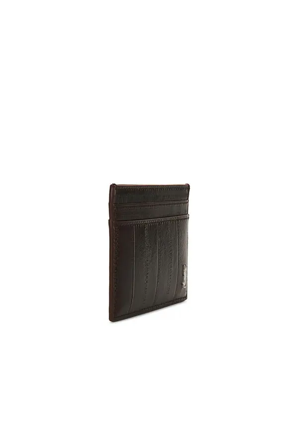Saint Laurent Credit Card Case In Brown - Scotch Brown