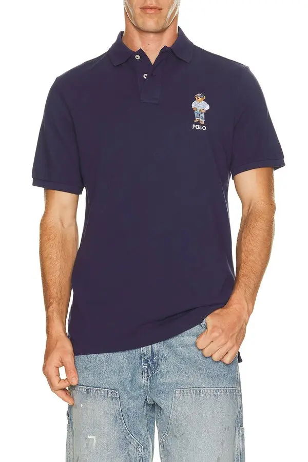 Polo Ralph Lauren Novelty Denim Bear Polo In Blue - Freshwater
