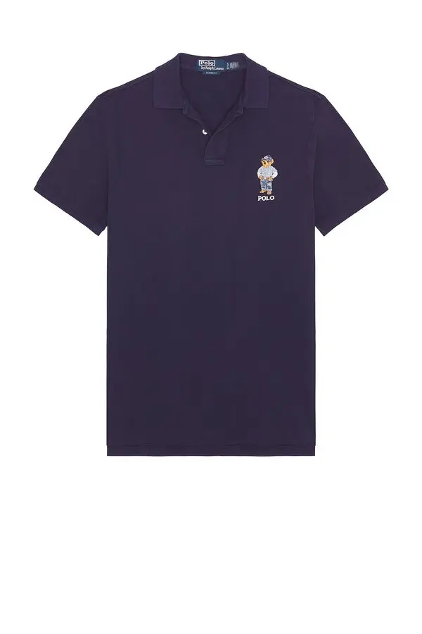 Polo Ralph Lauren Novelty Denim Bear Polo In Blue - Freshwater