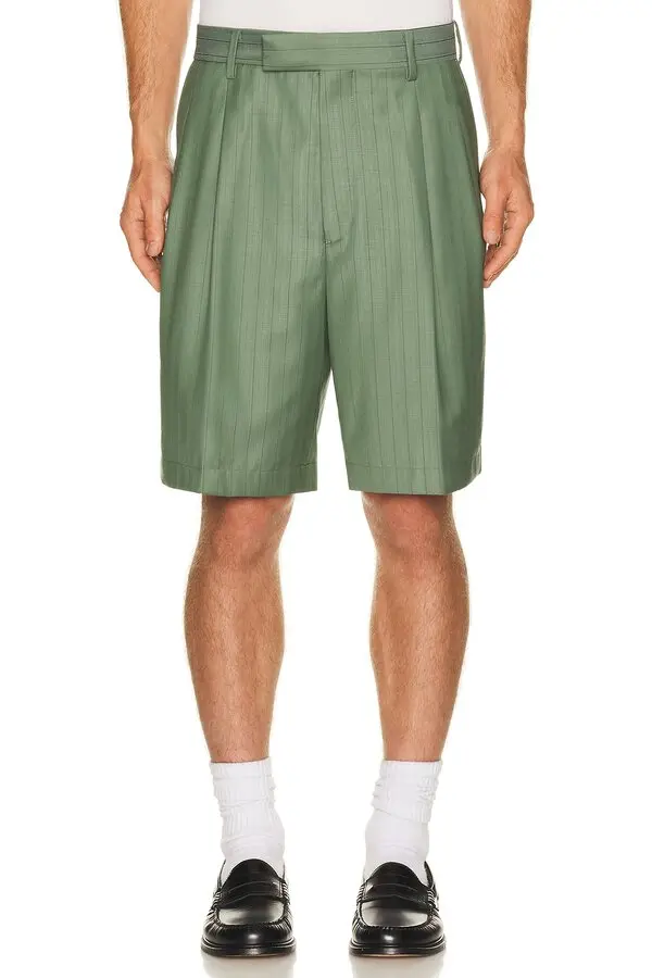WACKO MARIA Double Pleated Shorts Type 3 - L Green
