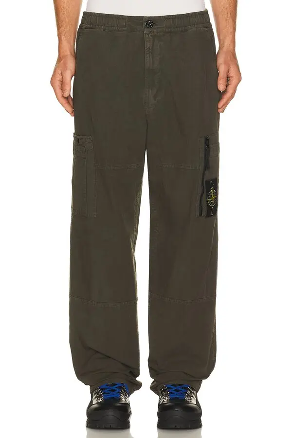 Stone Island Charcoal Cargo Trousers - Coal Grey
