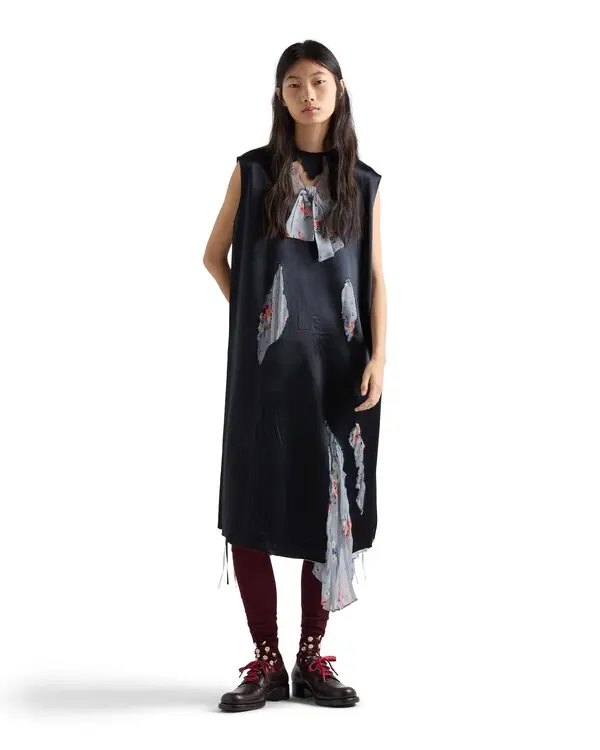 Prada Devoré Satin Dress
