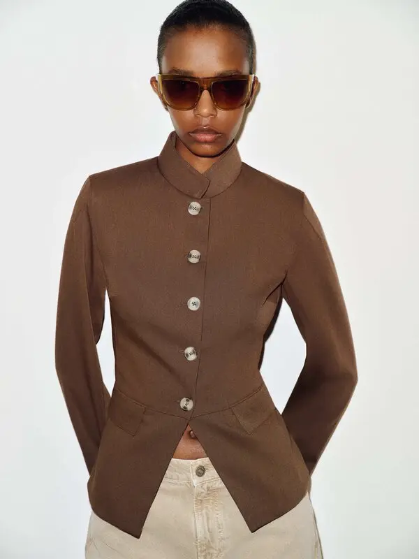 REFORMATION Caspia Jacket - Brown