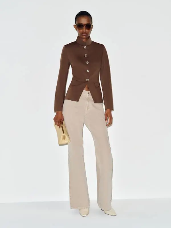 REFORMATION Caspia Jacket - Brown