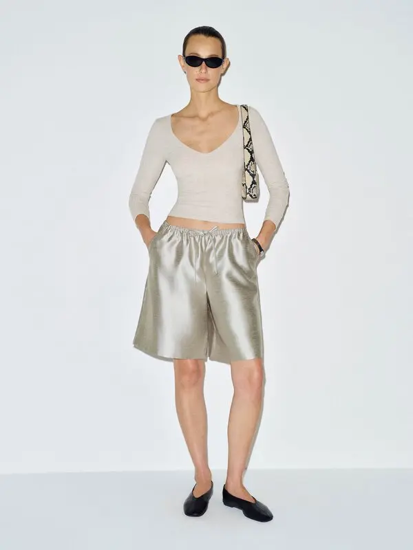 REFORMATION Sheri Knit Top - Grey