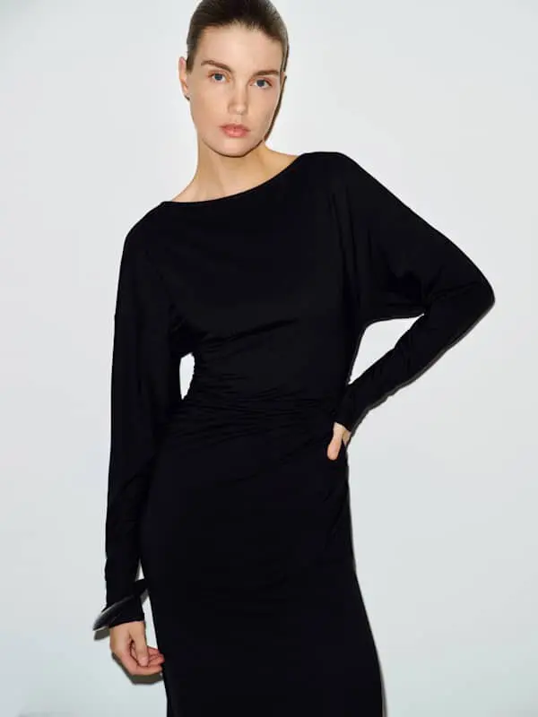 REFORMATION Norla Knit Dress - Black