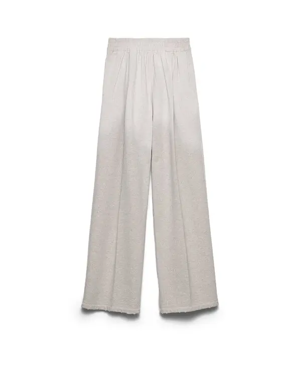 Prada Cotton Fleece Wide-leg Pants - Grey