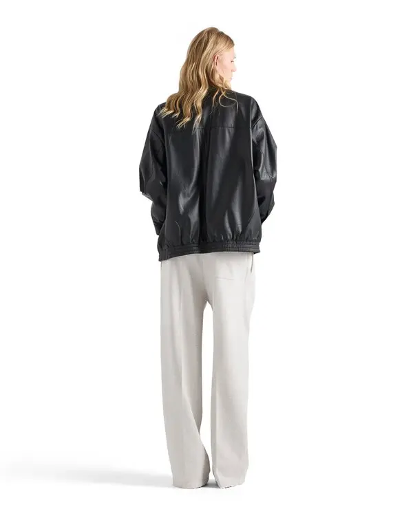 Prada Cotton Fleece Wide-leg Pants - Grey