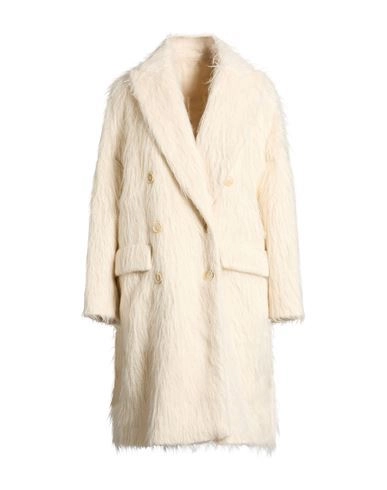 Brunello Cucinelli Coat Ivory Size Alpaca Wool, Polyester