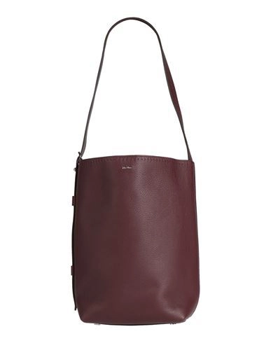 Max Mara Shoulder Bag Burgundy Leather